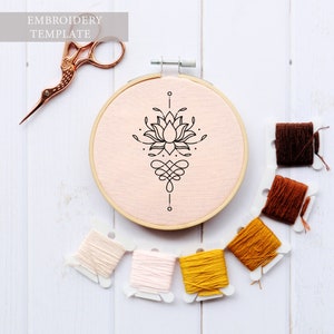 Hand Embroidered Pattern Embroidery One Line Art Bag - Etsy