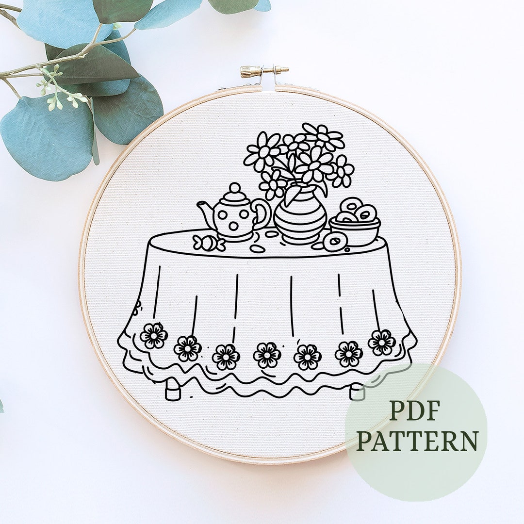 PDF Pattern, Floral Embroidery Pattern, Garden Hand Embroidery Pattern ...