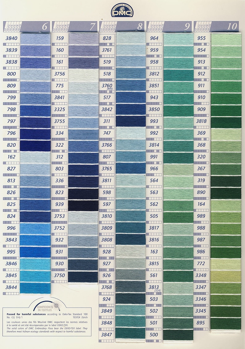 DMC 312 Cotton Embroidery Floss 100% Cotton Embroidery Thread ...