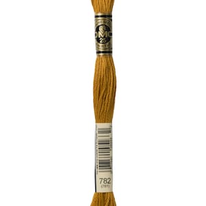 DMC 782 Cotton Embroidery Floss 100% Cotton Embroidery Thread ...