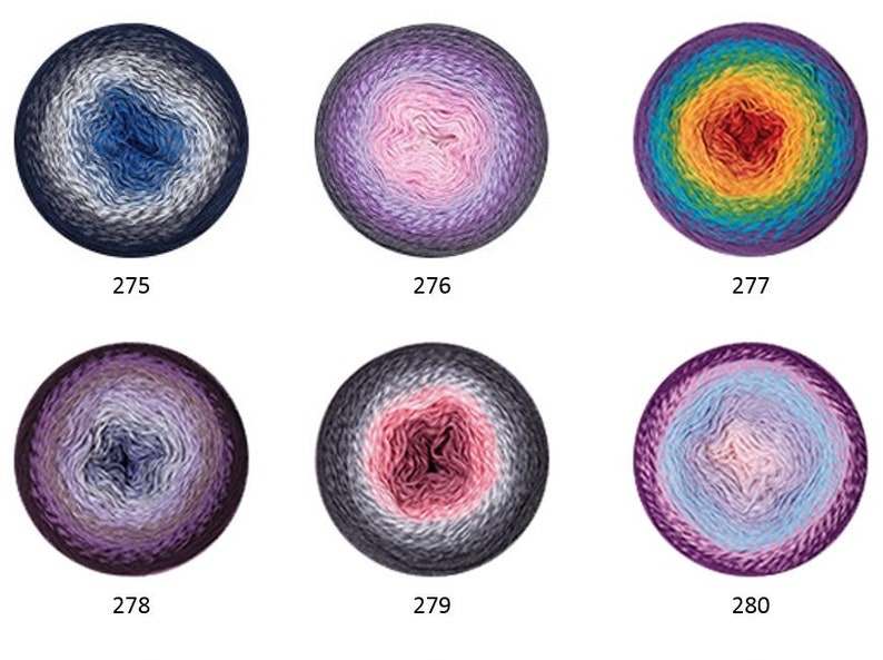 Gradient Yarn Yarnart Flowers 250g1000m Cakes Yarn Cotton | Etsy