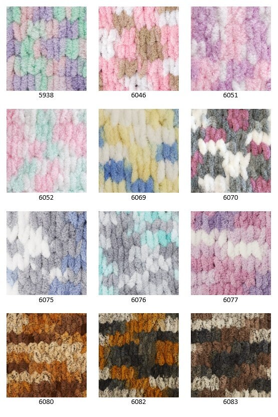 Yarn Alize Puffy Plush Yarn Puffy Color Yarn Loops Yarn - Etsy