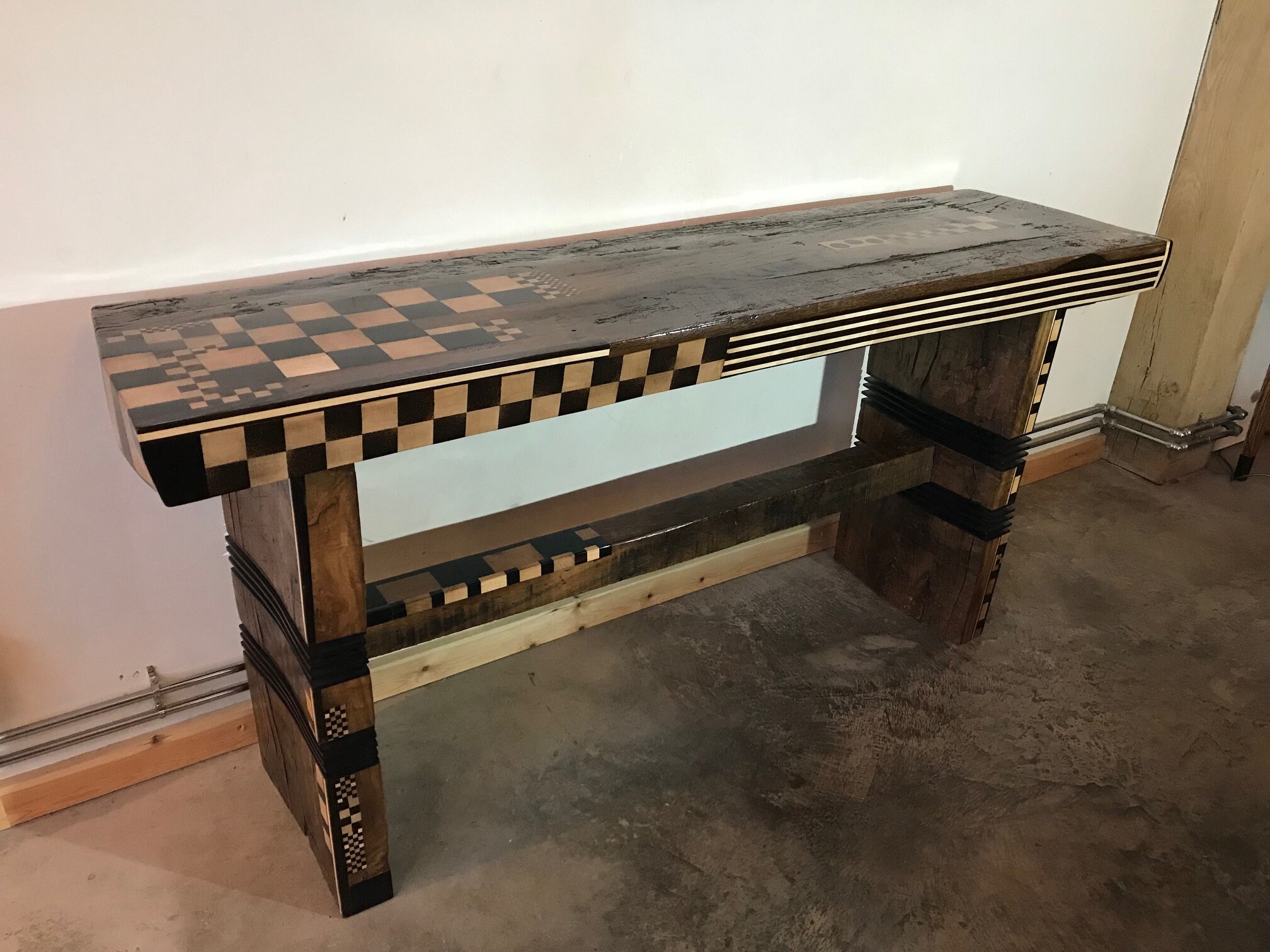 Reclaimed Console Table, Solid Oak Table, Made in His Somerset Studio ...