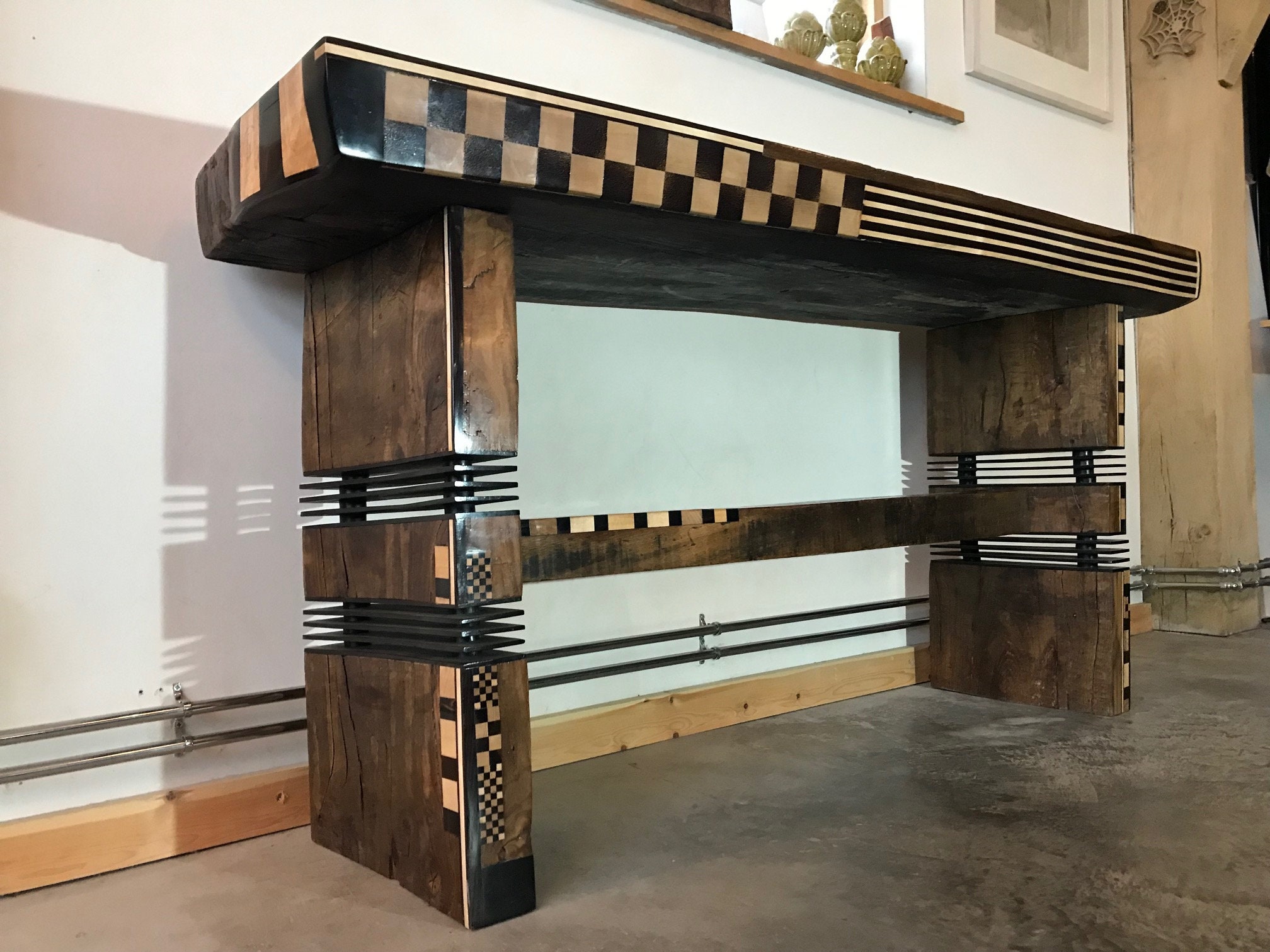 Reclaimed Console Table, Solid Oak Table, Made in His Somerset Studio ...