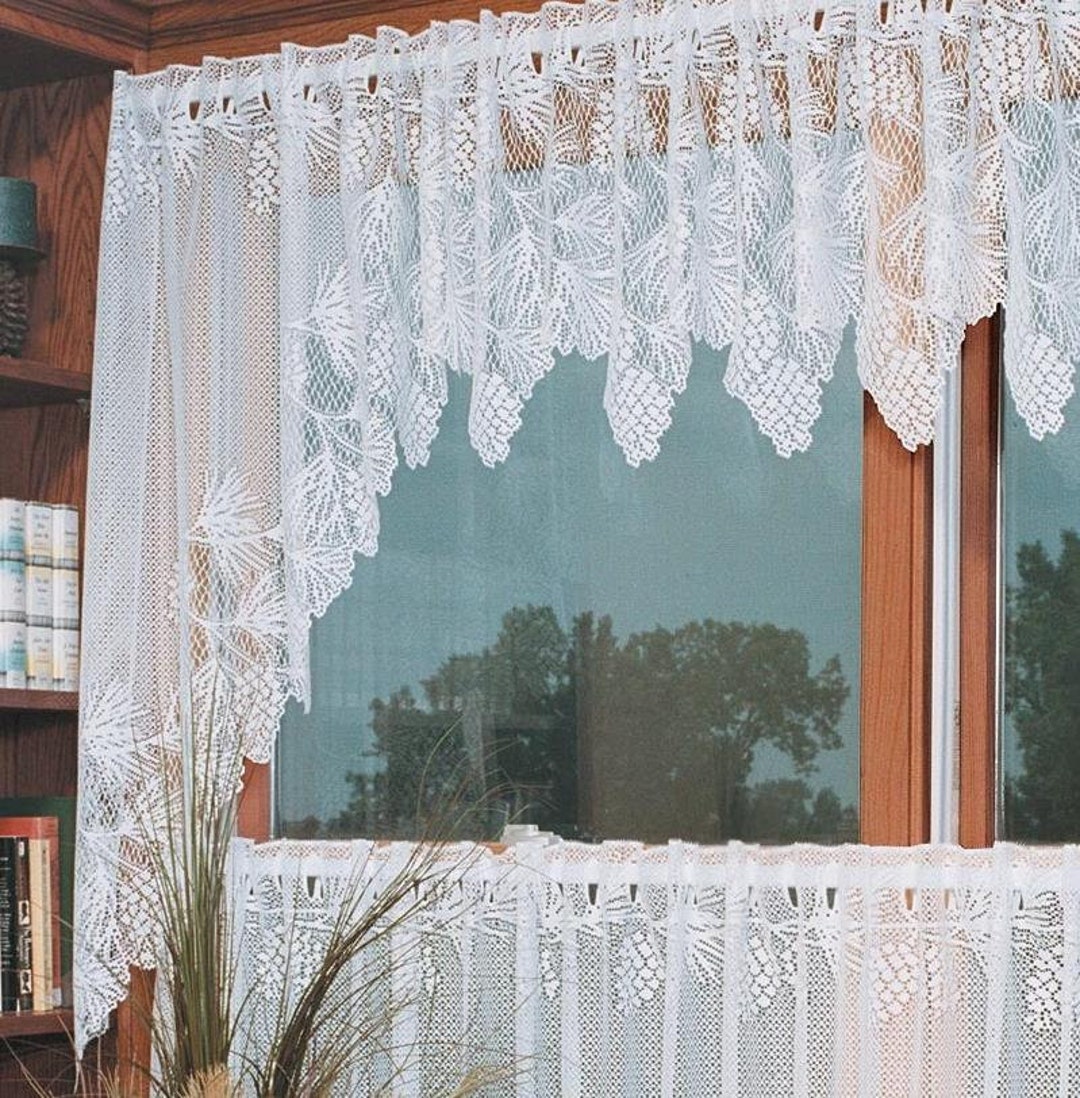 Woodland Ecru Lace Window Swag - Etsy