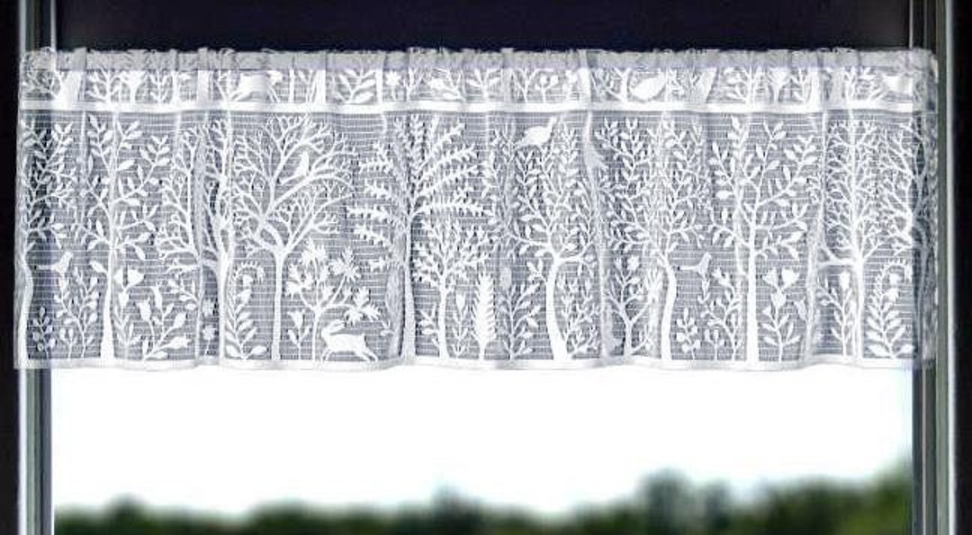 Folklore Rabbit Tree of Life White Lace Valance - Etsy