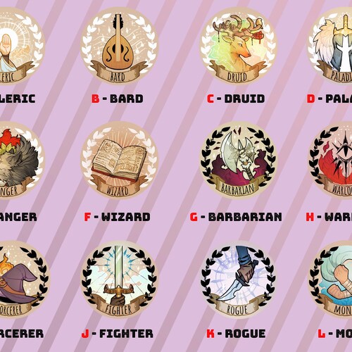 Cleric Class Badge RPG Character Class Pin Handcrafted | Etsy