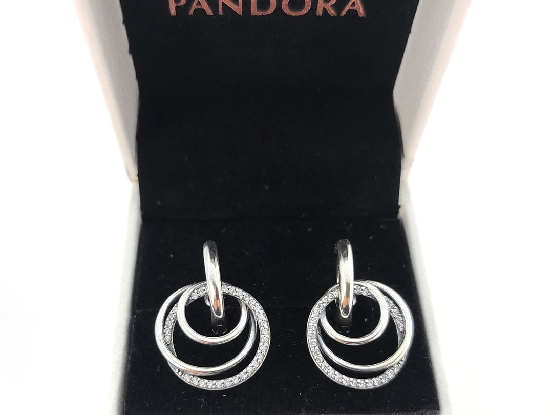 New Pandora Family Always Encircled Hoop Earring 291156C01 - Etsy