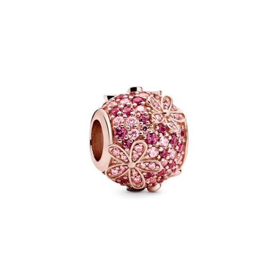 Pink daisy flower charm pandora store