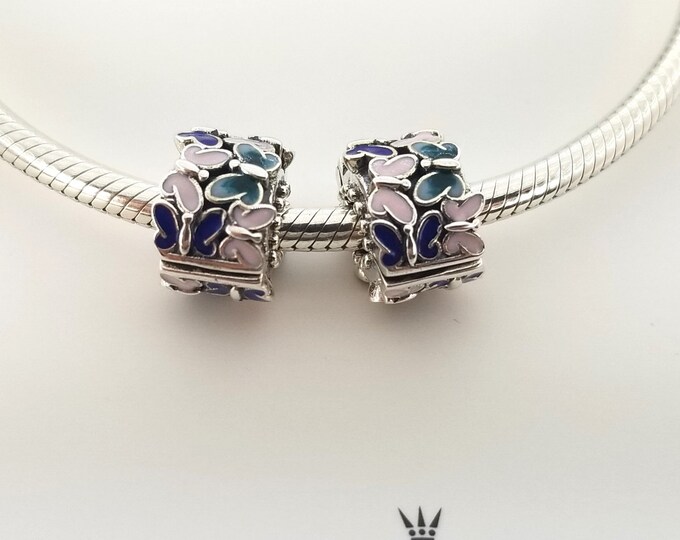 New Pandora Butterfly Arrangement Clip Charm # 797863ENMX W/box X 2 Pcs ...