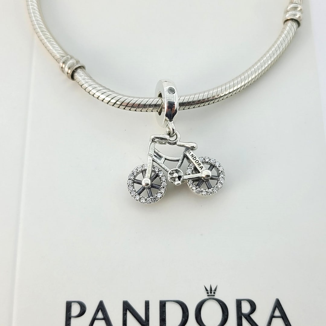 New Sterling Silver Bicycle Dangle Charm for Pandora Bracelet ...