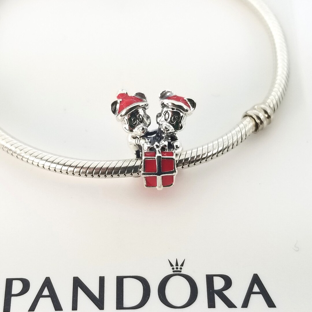 New Sterling Silver Disney Park Mickey Mouse and Minnie Mouse Present ...