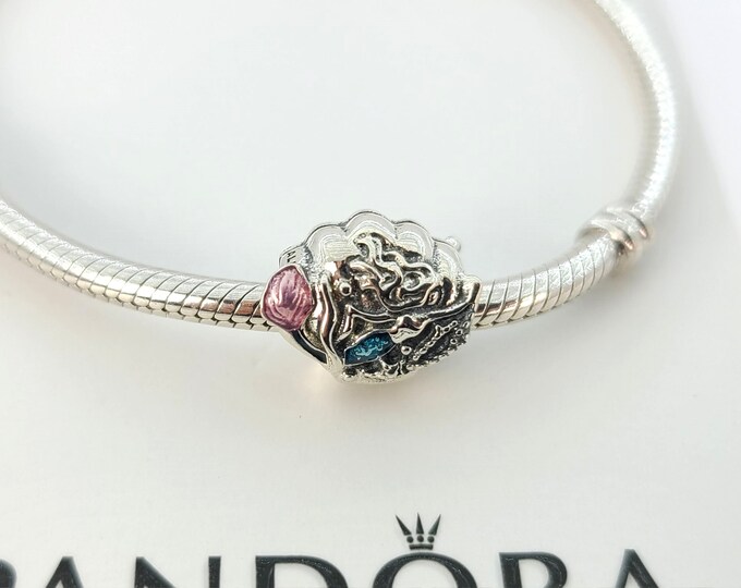 New Pandora Silver Disney the Little Mermaid Seashell Charm # 792687C01 ...