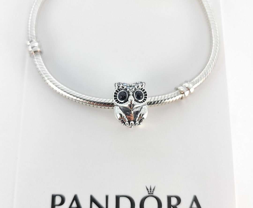 New Pandora Sparkling Owl Blue Eye Charm # 798397NBCB W/box - Etsy