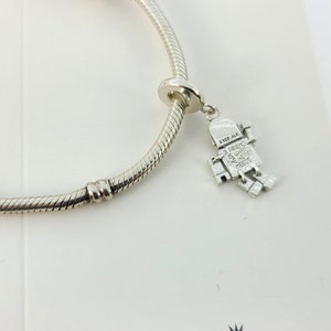 New Sterling Silver Bestie Bot Robot Dangle Charm for Pandora Bracelet ...