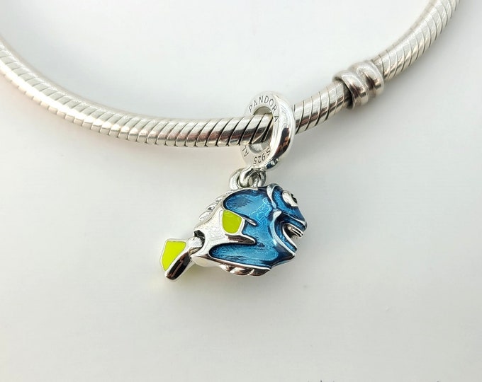 New Sterling Silver Disney Park Exclusive Pixar Fish Dory Dangle Charm ...
