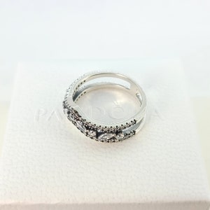 Sterling Silver New Pandora Sparkling Marquise Double Wishbone Ring ...