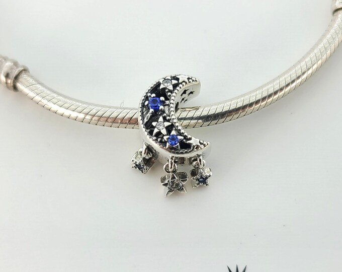 New Sterling Silver Lemon Slice Sparkling Fruit Dangle Charm for ...