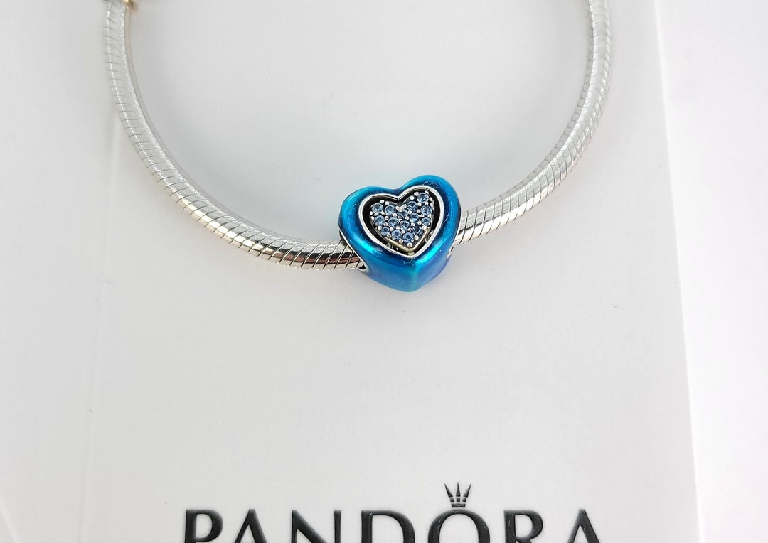 Pandora Blue Spinnable Heart Charms 792750C01 W/box - Etsy