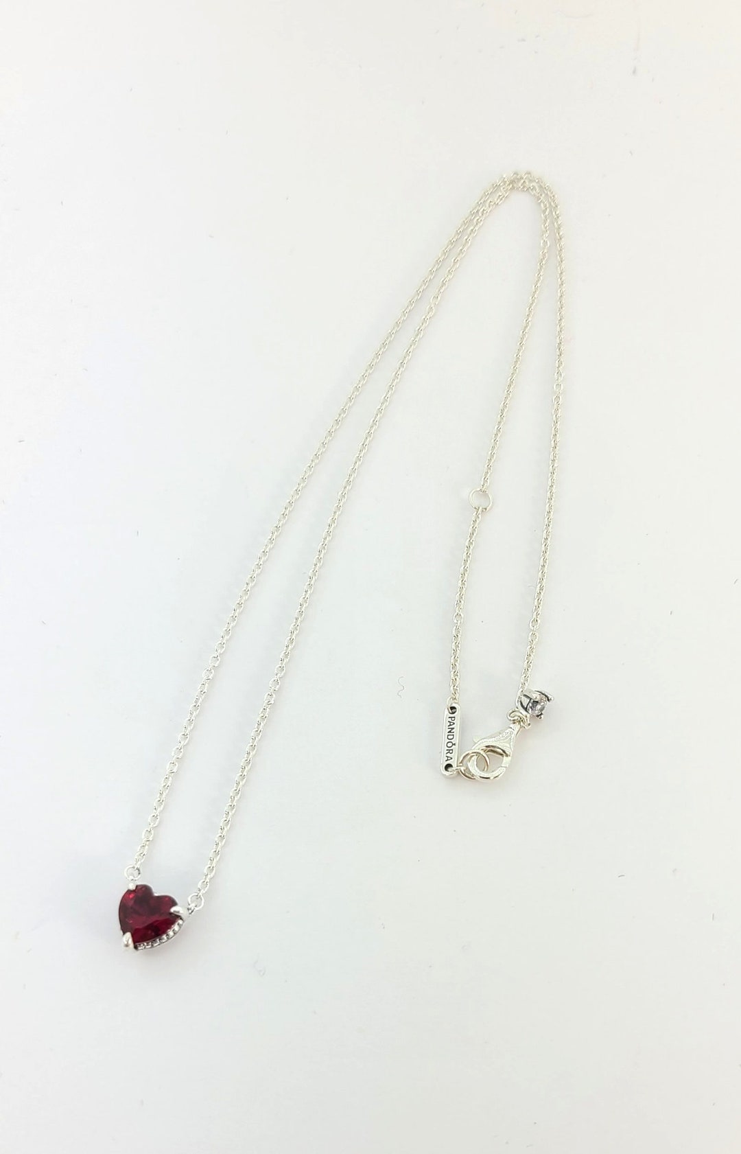 New Pandora Sparkling Heart Halo Pendant Collier Necklace - Etsy