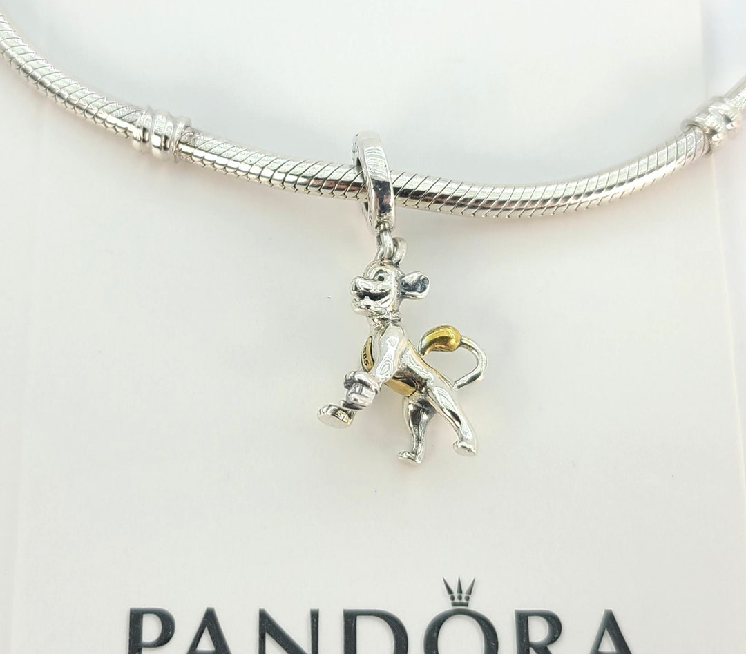New Pandora Silver Disney 100th Anniversary Simba Dangle Charm ...