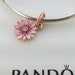 New Pandora Rose™ Gold Pink Daisy Flower Dangle Pendant Charm 788771C01 ...