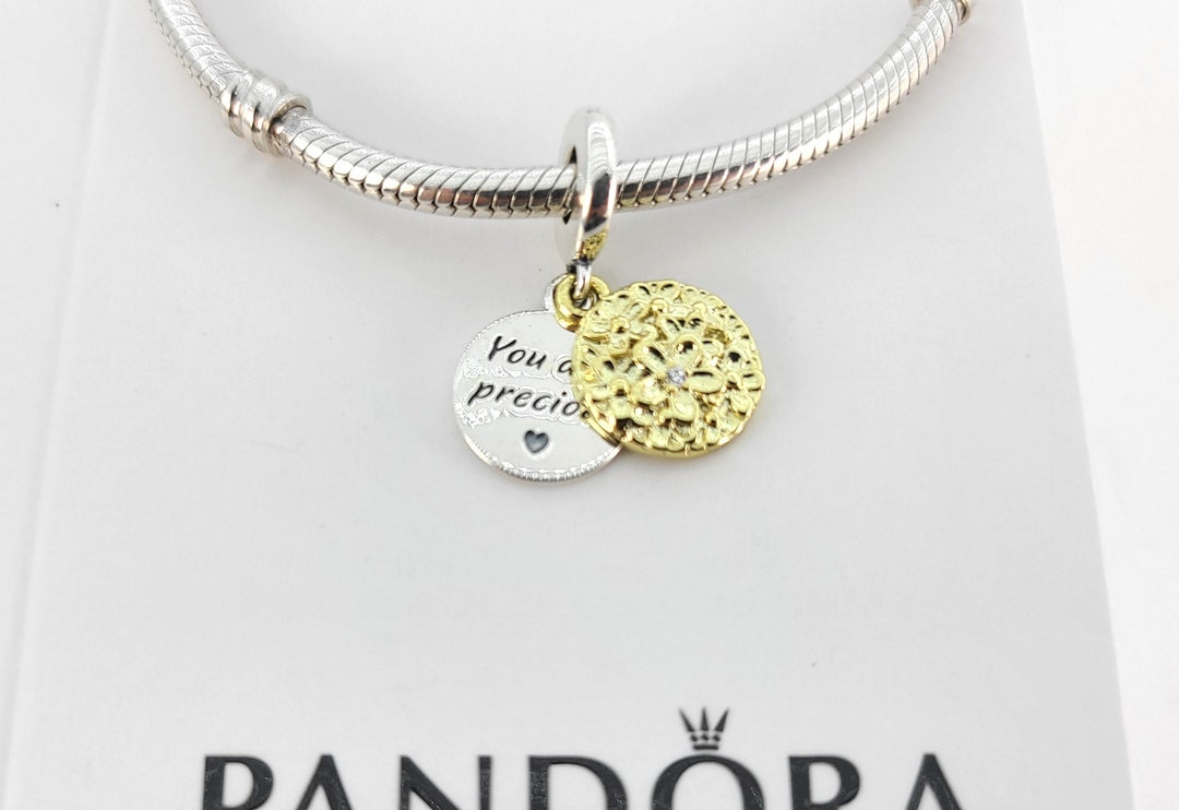 New Pandora Shine Two-tone Daisy Double Charm 762341C01 W/box - Etsy