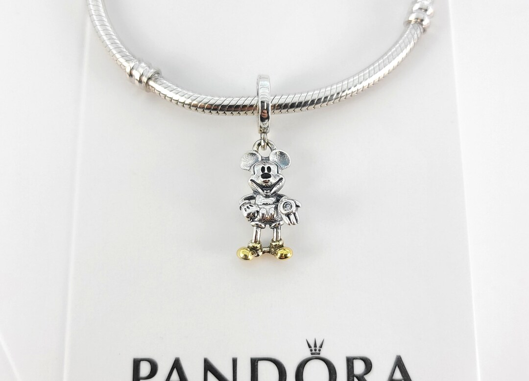New Pandora Disney 100th Anniversary Mickey Mouse Charm 792812C01 W/box ...