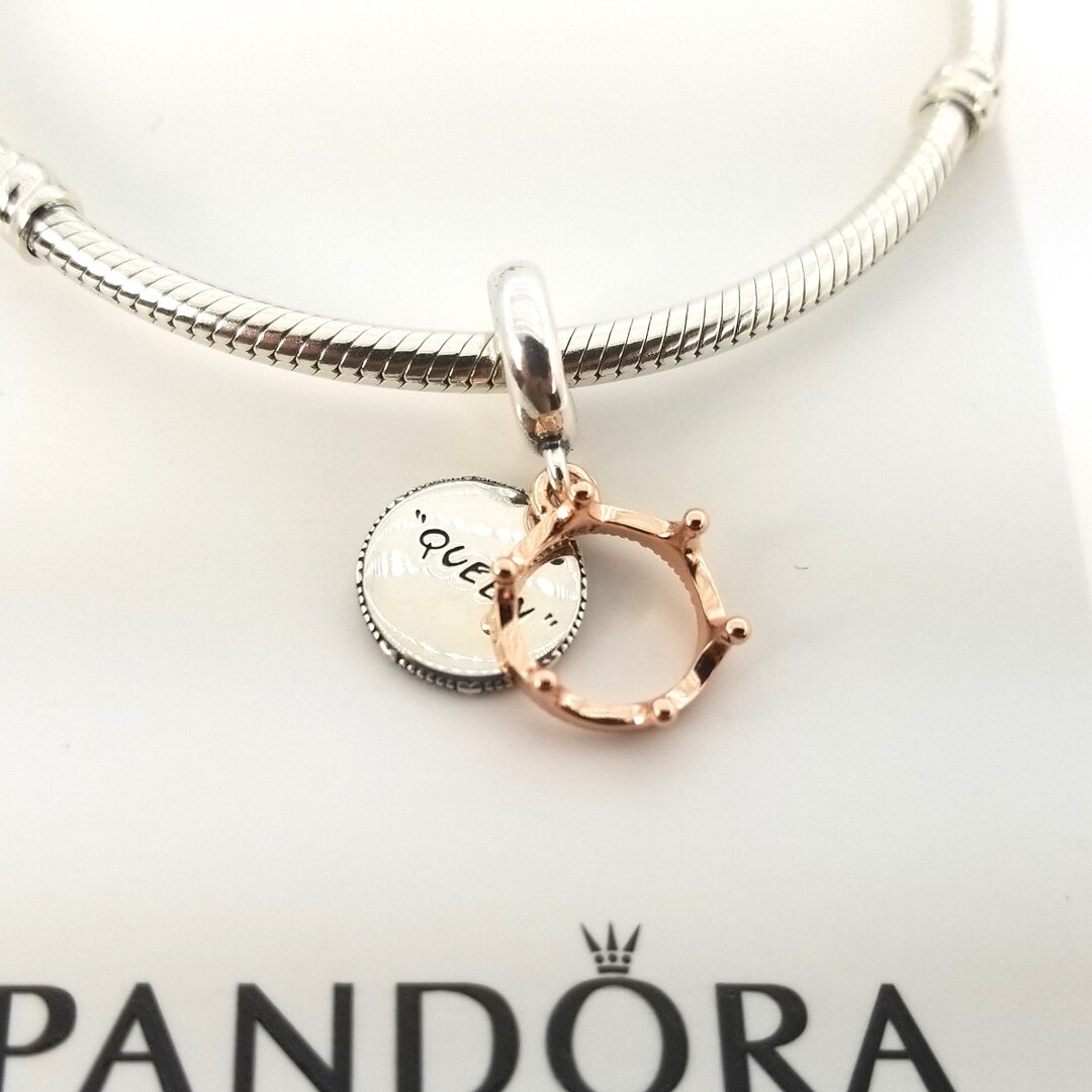 New Rose Gold Plated Queen & Regal Crown Dangle Charm for Pandora ...