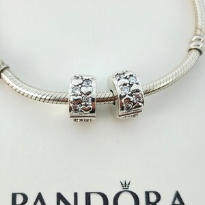 New Sterling Silver Infinite Hearts Sparkling Clip Charm for Pandora ...