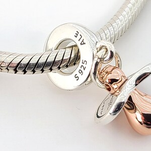 New Rose Gold Plated Baby Pacifier Dangle Charm for Pandora Bracelet ...