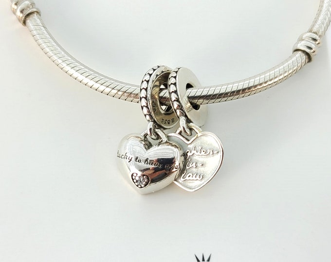 New Sterling Silver Daughter Mother in Law Split Dangle Charm for ...