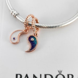 Pandora Rose Gold Splittable Yin & Yang Sparkling Dangle Charm ...