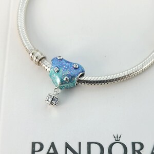 Pandora Hot Air Balloon Blue Heart Charm # 793595C01 W/box - Etsy