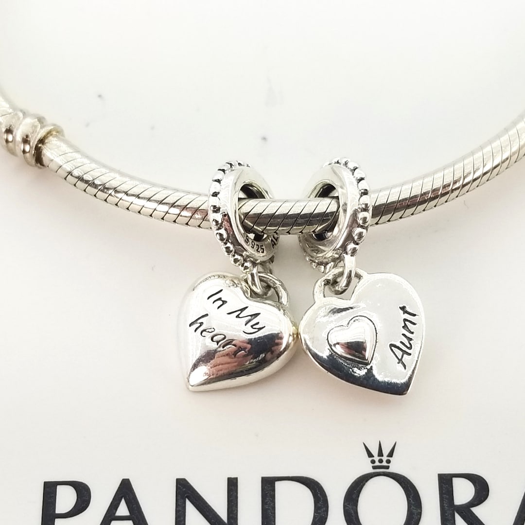 Pandora Charms Aunt & Niece Split Heart Dangle Charm - Etsy