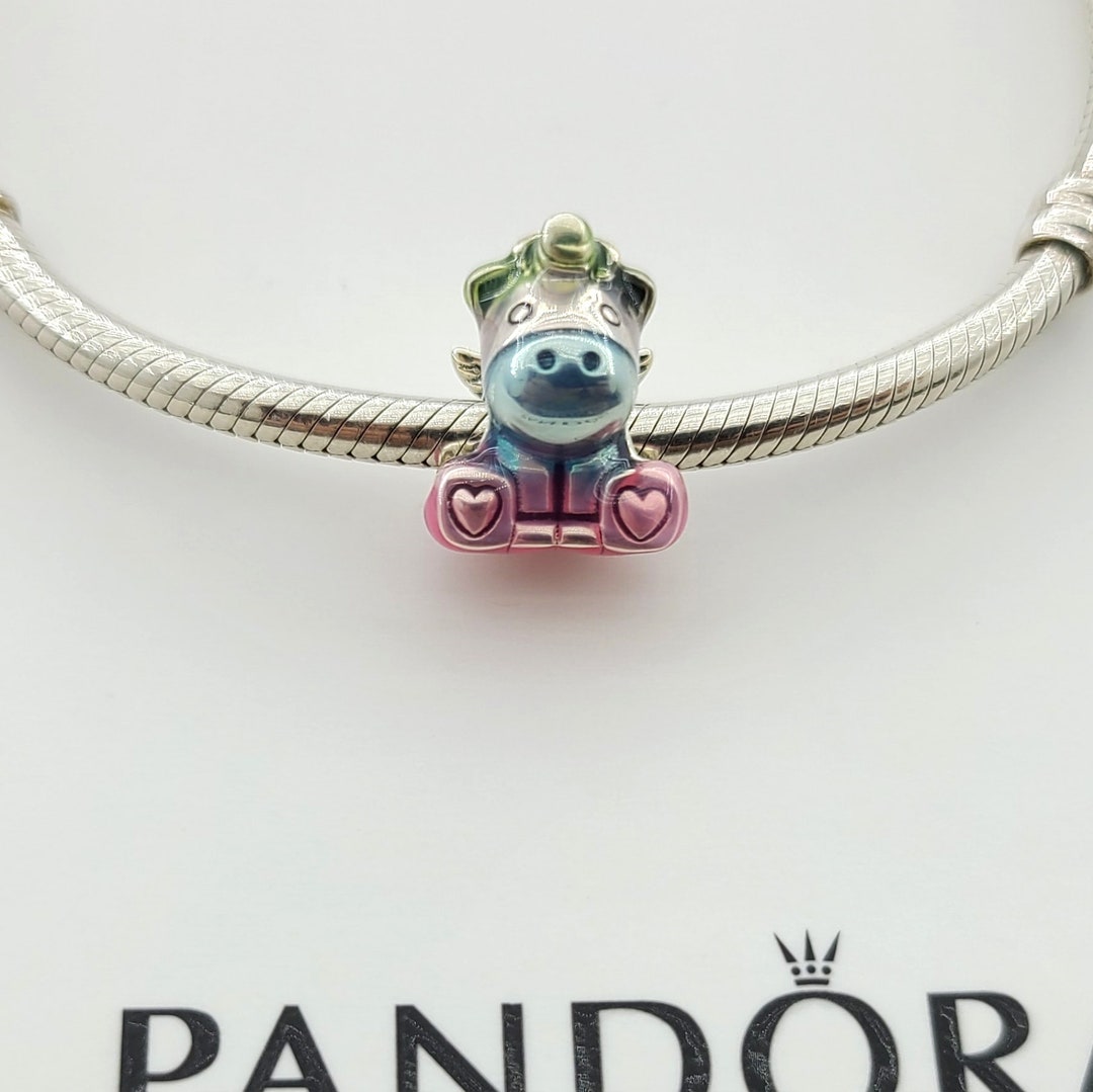 New Sterling Silver Colorful Rainbow Bruno the Unicorn Charm for ...