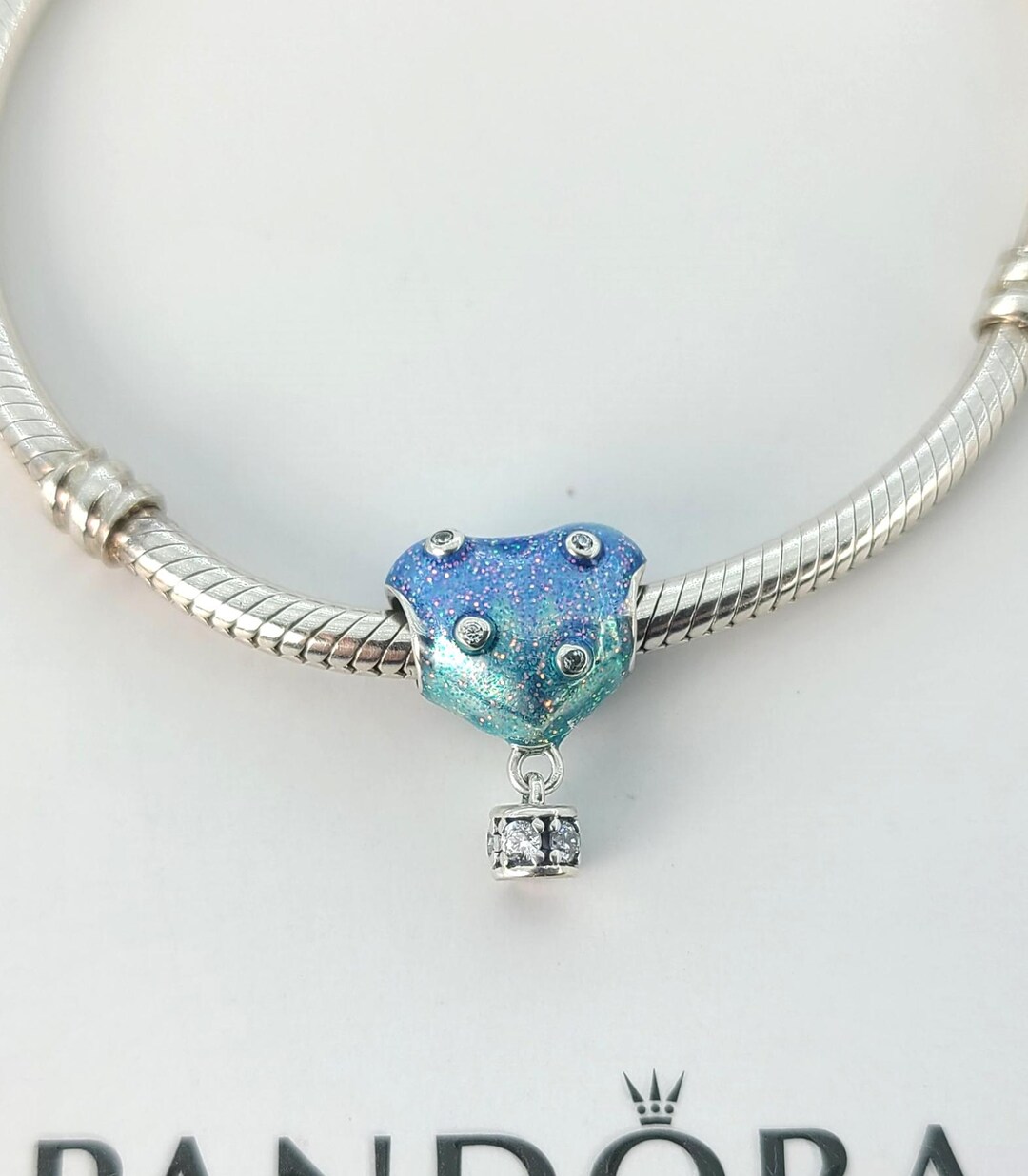 Pandora Hot Air Balloon Blue Heart Charm # 793595C01 W/box - Etsy