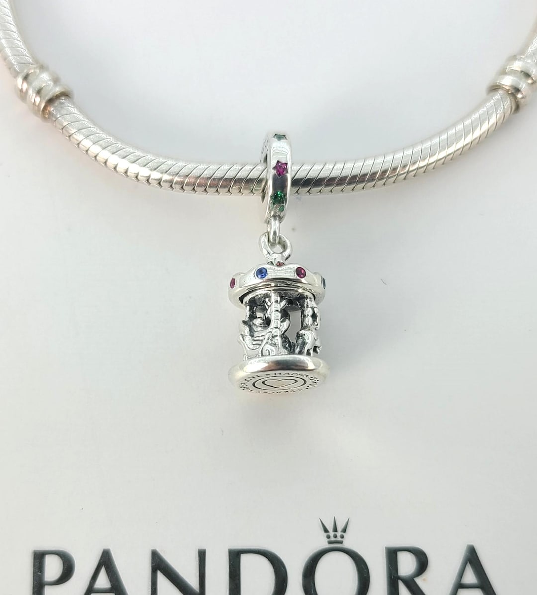 New Pandora Spinning Carousel Dangle Charm 793586C01 W/box - Etsy