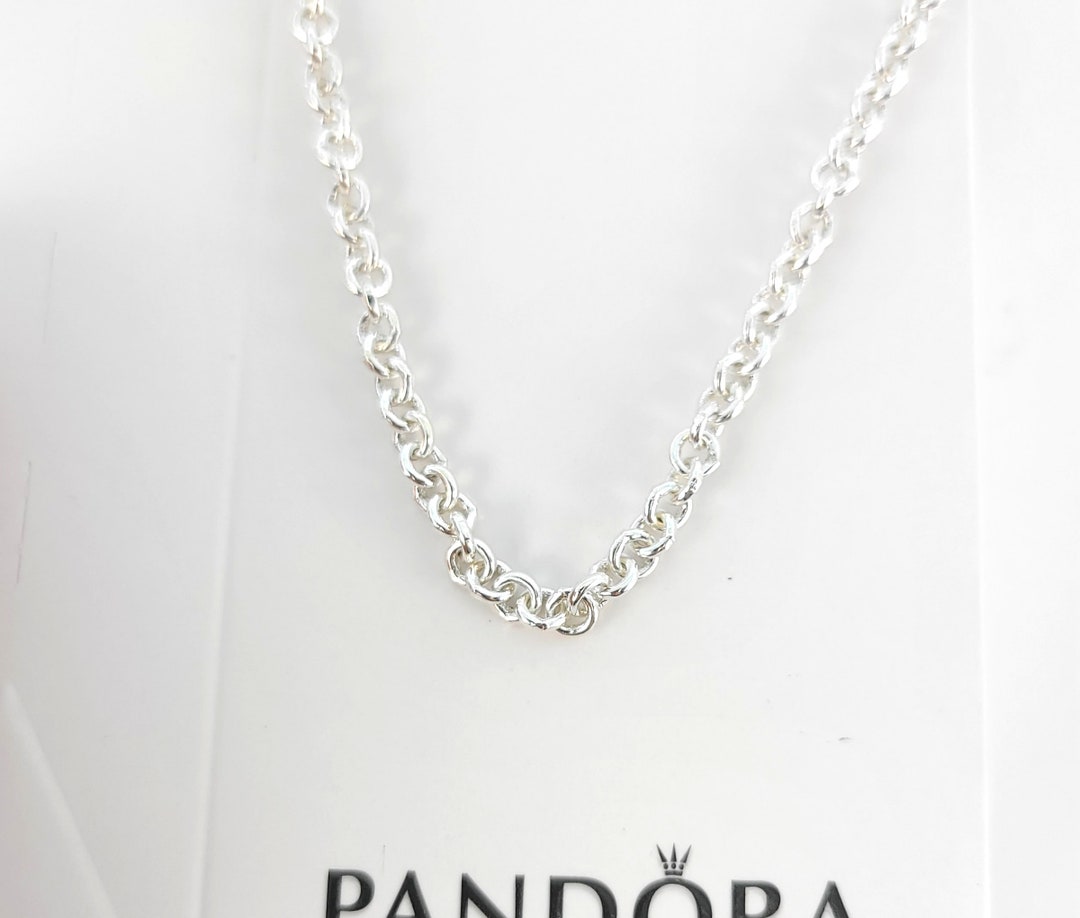 Pandora Silver Thick Cable Chain Necklace 399564C00 45 Cm - Etsy