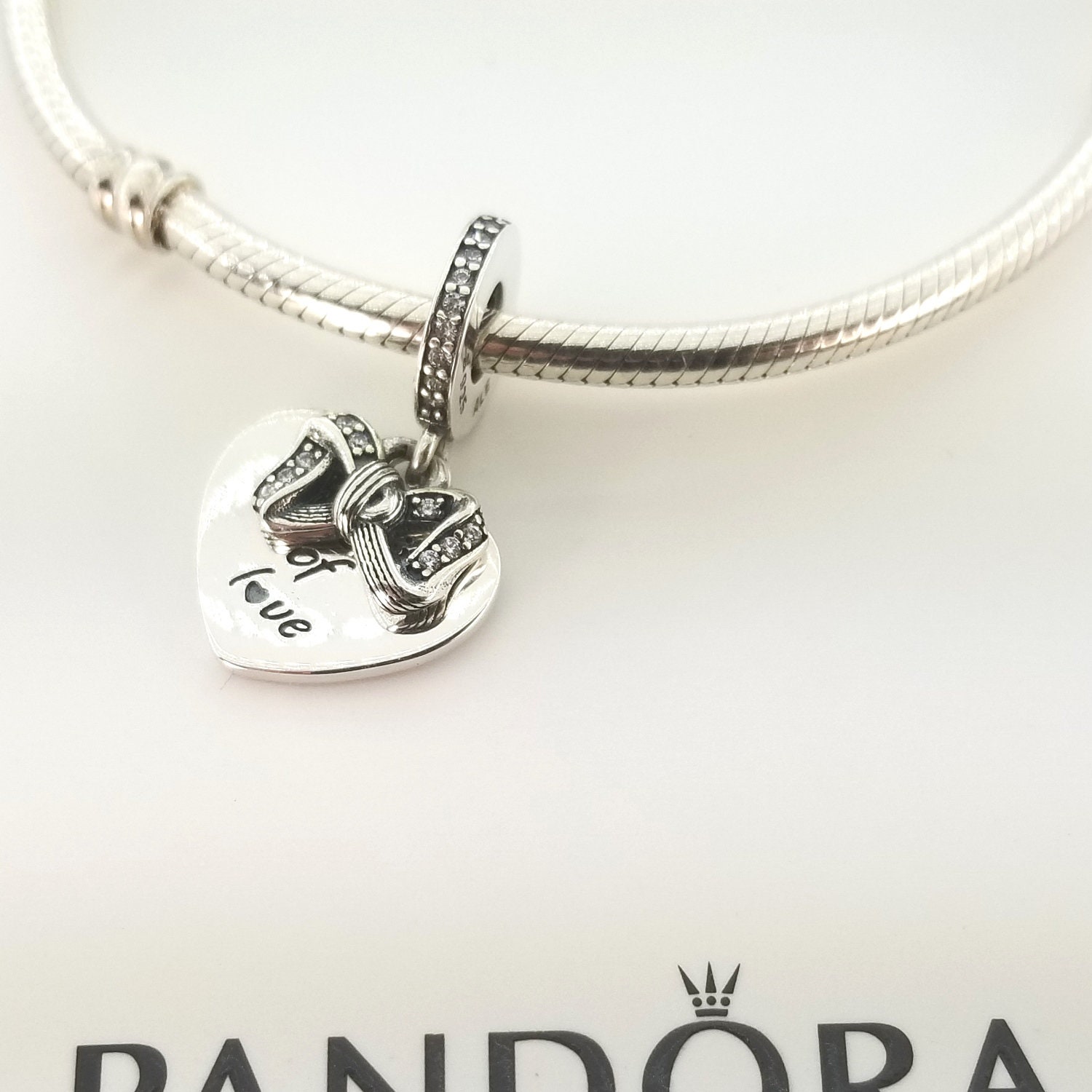 Silver Heart W Bow - Etsy
