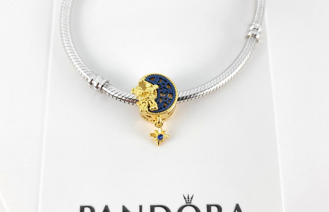 New Sterling Silver 14k Gold Plated Disney Mickey Mouse & Minnie Mouse ...