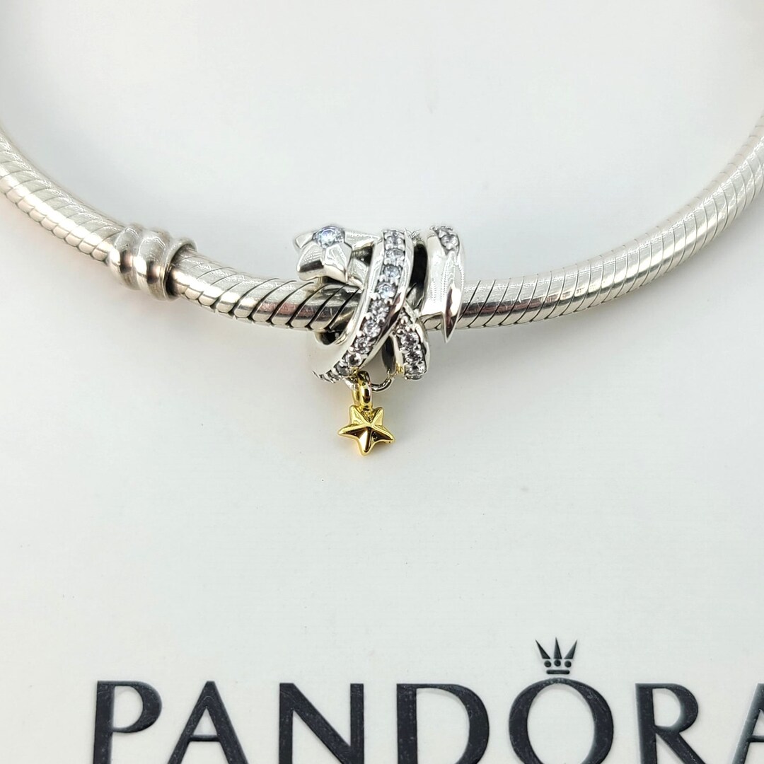 New Silver Shine Collection Shooting Star Spiral Charm for Pandora ...