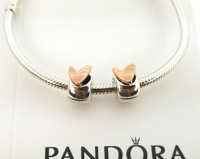 New Rose Gold Plated Freehand Heart Clip Charm for Pandora Bracelet ...
