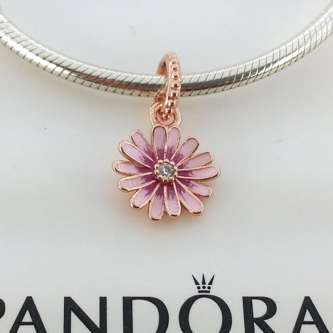 New Pandora Rose™ Gold Pink Daisy Flower Dangle Pendant Charm | Etsy