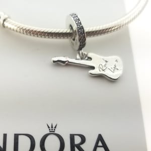 New Sterling Silver Electric Guitar Dangle Charm for Pandora - Etsy