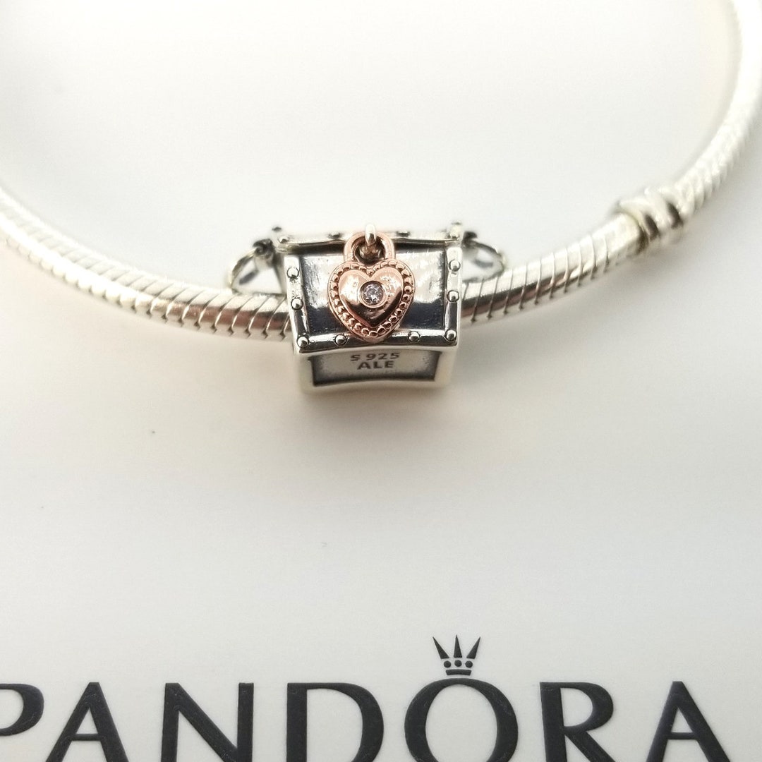 New Rose Gold Pandora Club 2019 Rose Treasure Box Charm for Pandora ...