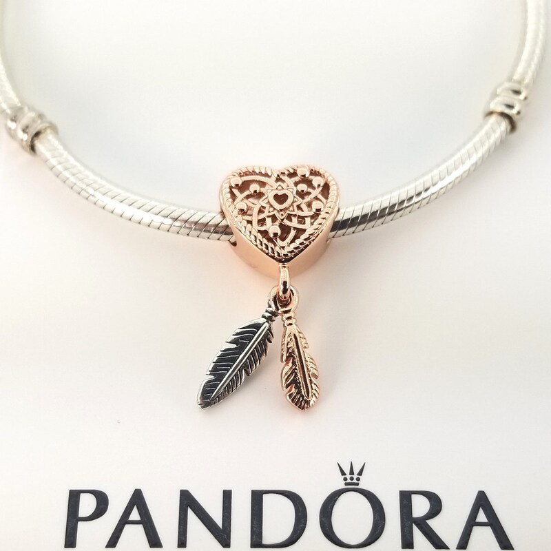 Feather Charm - Etsy