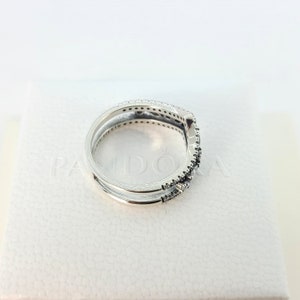 Sterling Silver New Pandora Sparkling Marquise Double Wishbone Ring ...