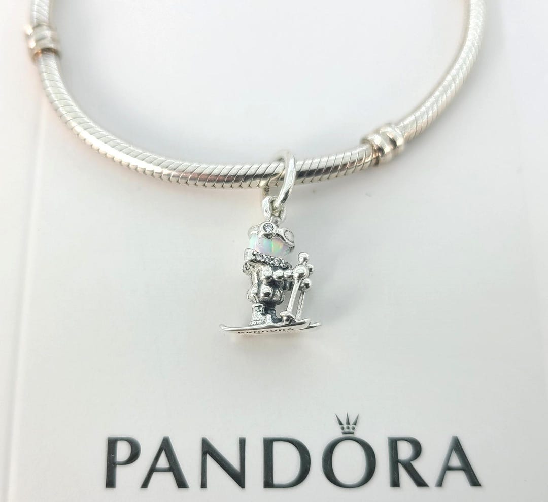 Pandora Skier Dangle Charm 793514C01 W/box - Etsy