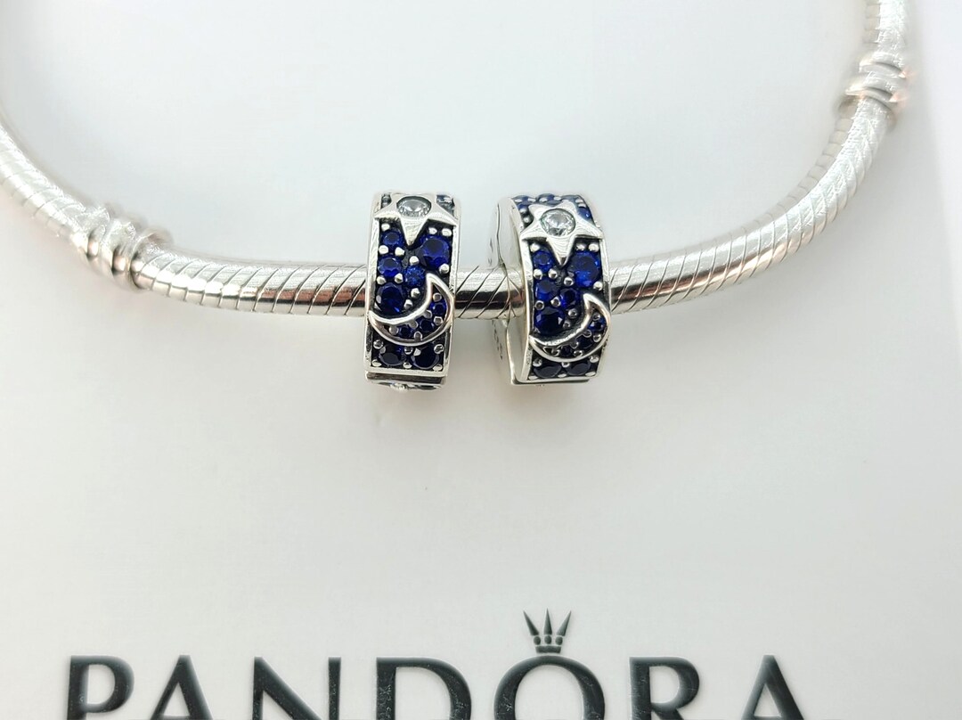 New Pandora Celestial Sun, Star & Moon Clip Charm 792681C01 X 2 Pcs W ...